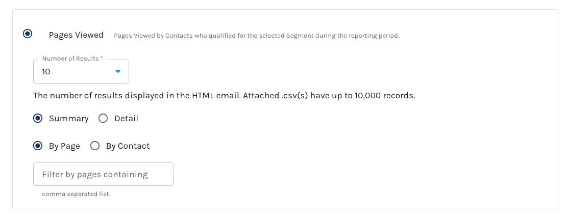 My Pages Viewed Report | Paminga Docs